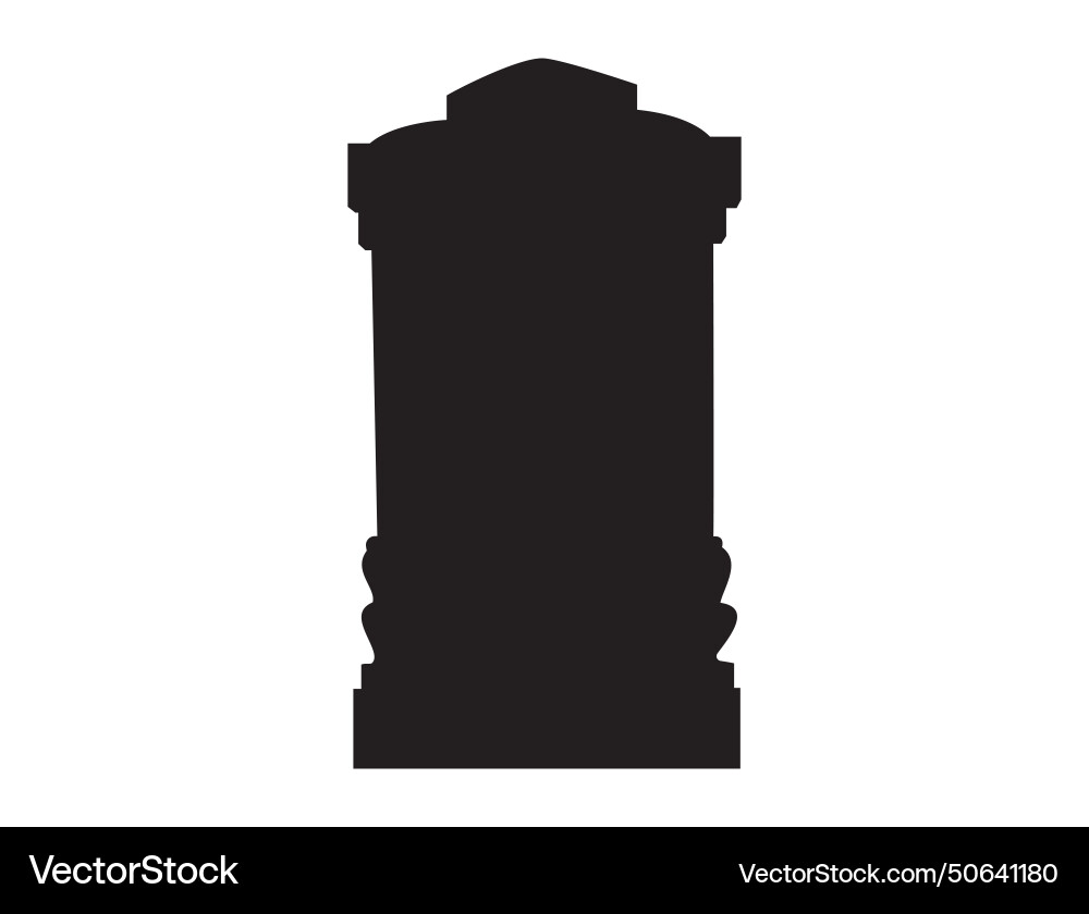 Gravestone silhouette art Royalty Free Vector Image