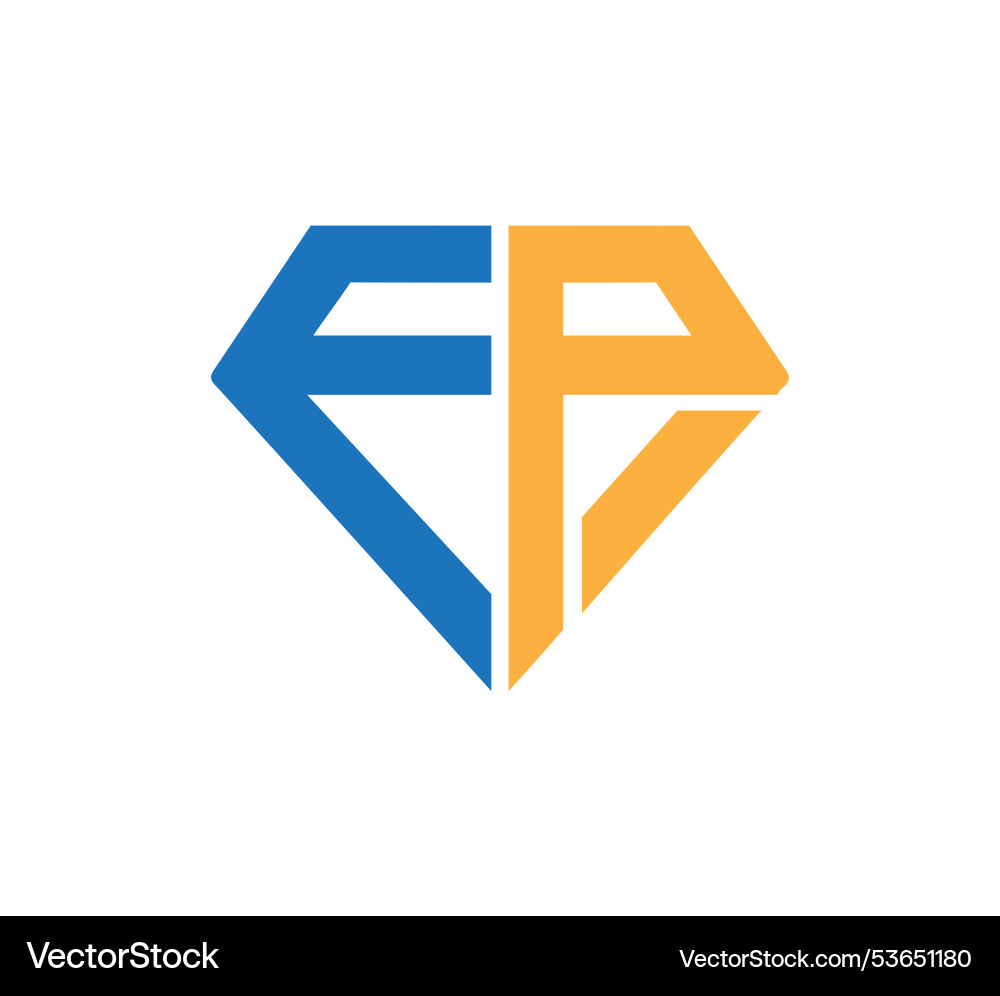 Initial fp letter logo design template Royalty Free Vector