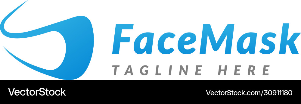 Modern Face Mask Logo Royalty Free Vector Image
