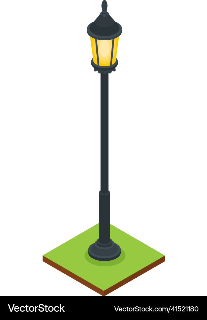 Park lamp post composition Royalty Free Vector Image