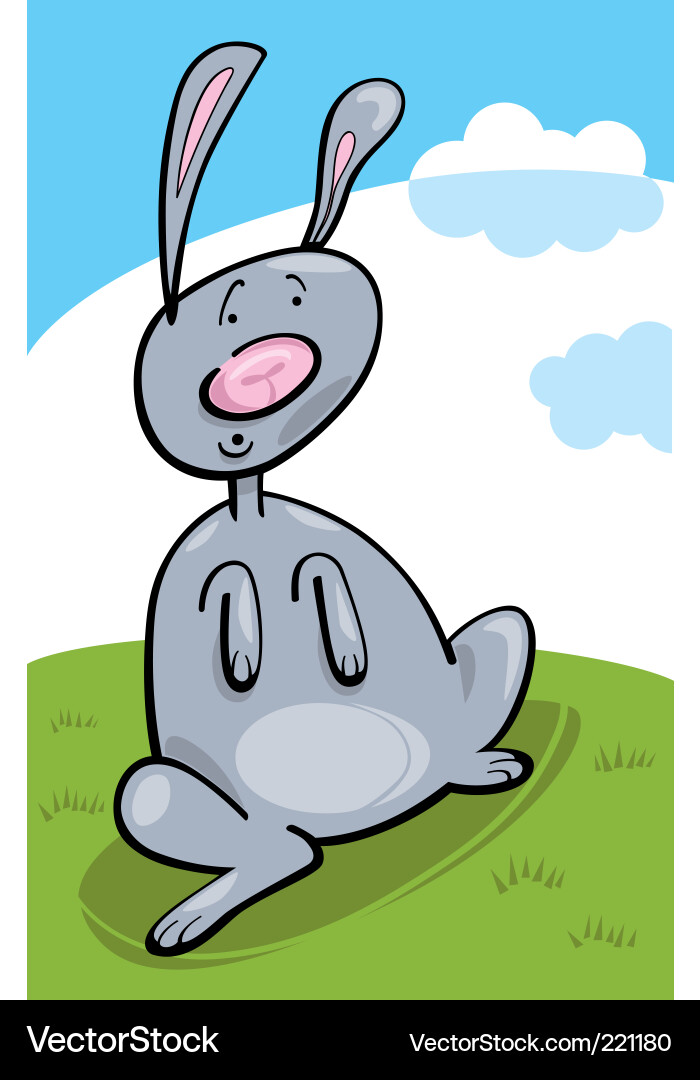 Surprised rabbit Royalty Free Vector Image - VectorStock