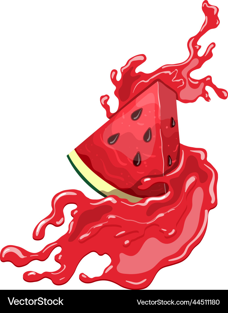 Watermelon juice cartoon Royalty Free Vector Image