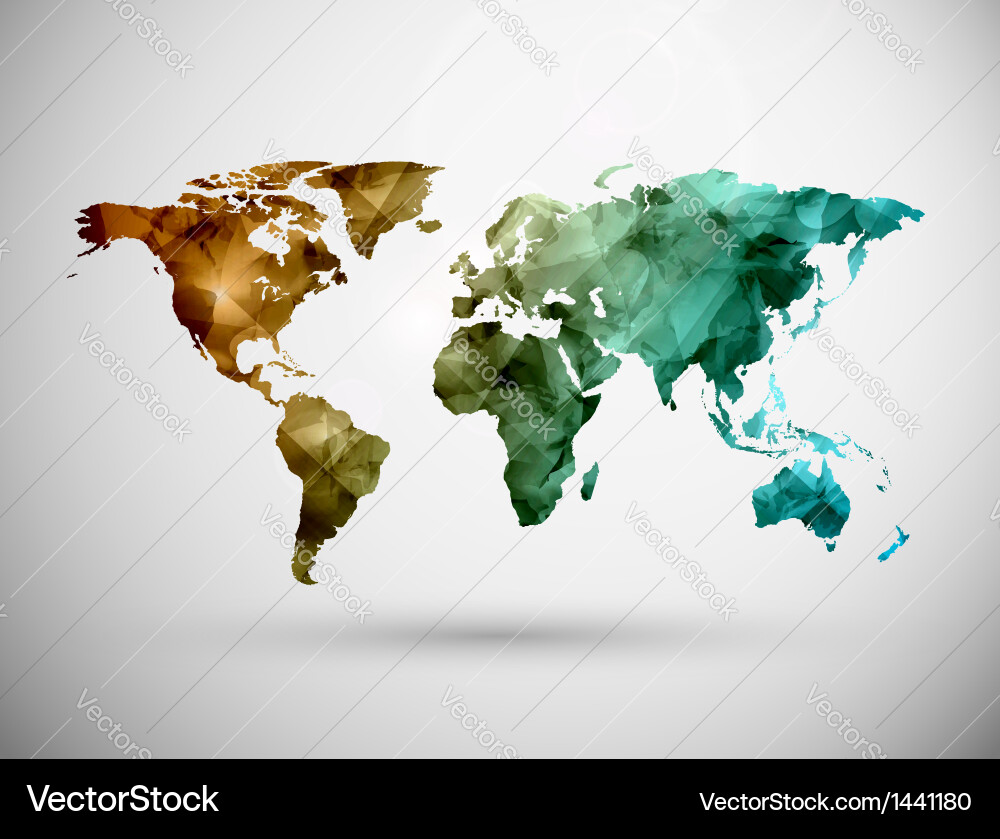 World map Royalty Free Vector Image - VectorStock