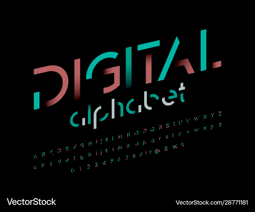 Abstract font Royalty Free Vector Image - VectorStock