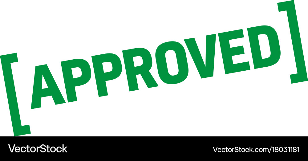 Approved sticker stamp Royalty Free Vector Image