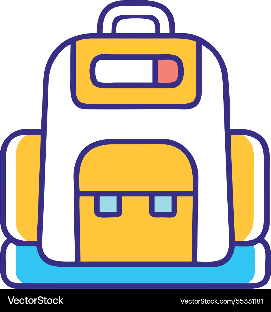 Backpack travel bag Royalty Free Vector Image - VectorStock