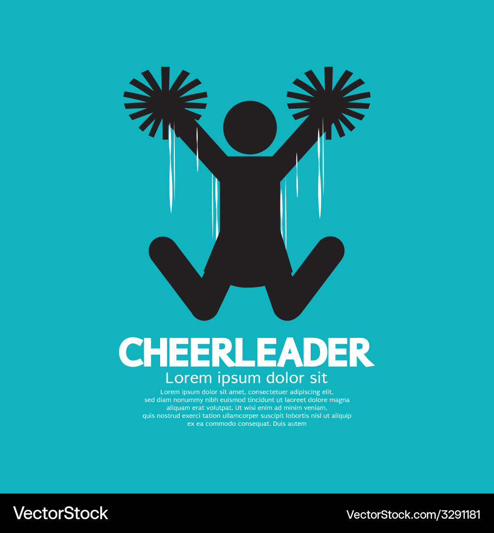 Cheerleader graphic symbol Royalty Free Vector Image