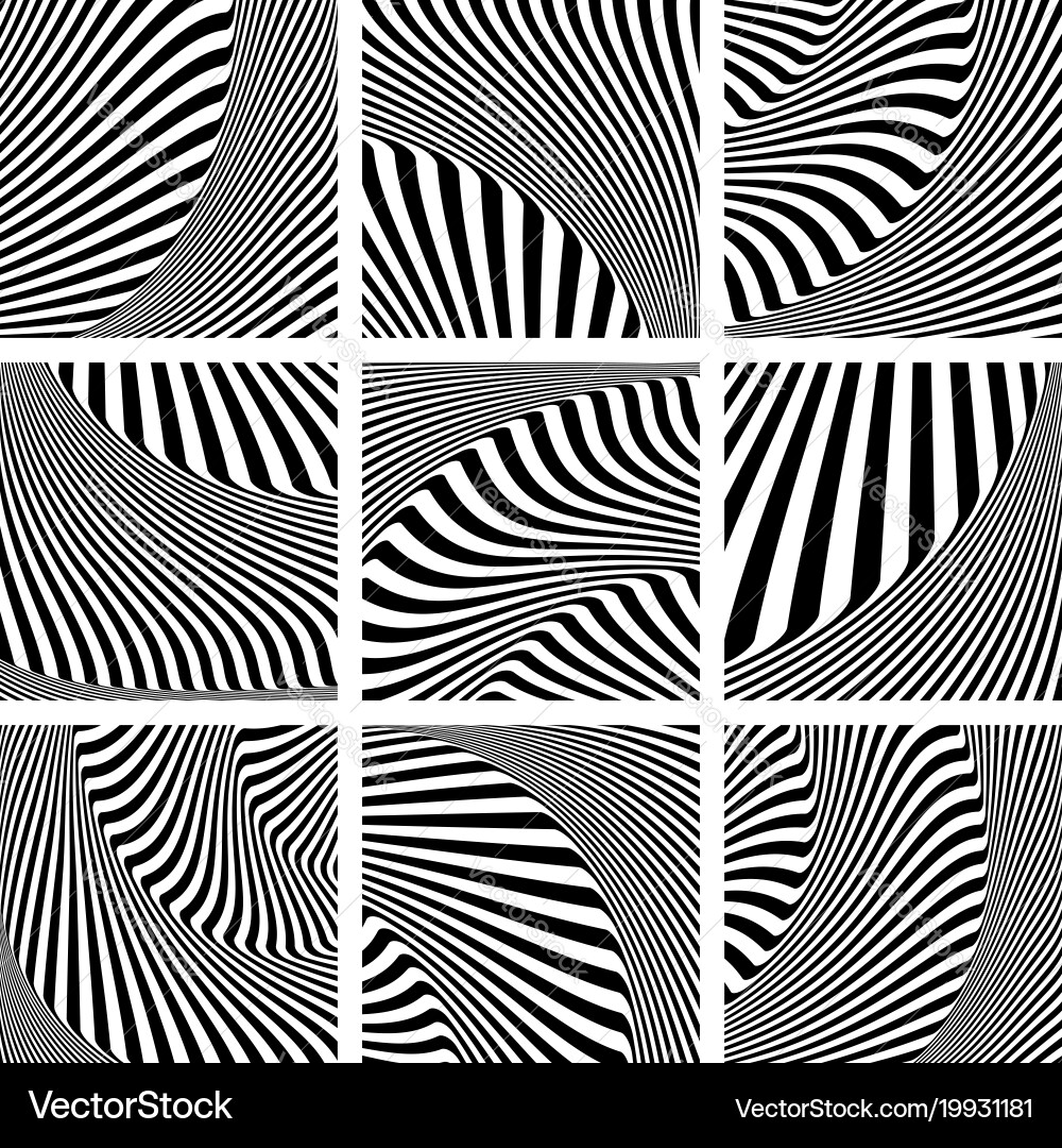Dynamic Op Art Swirls Royalty Free Vector Image
