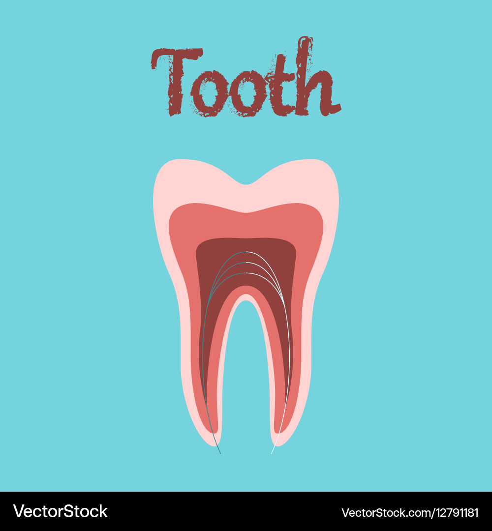 Menschliches Organikone im flachen Zahn Lizenzfreier Vektor