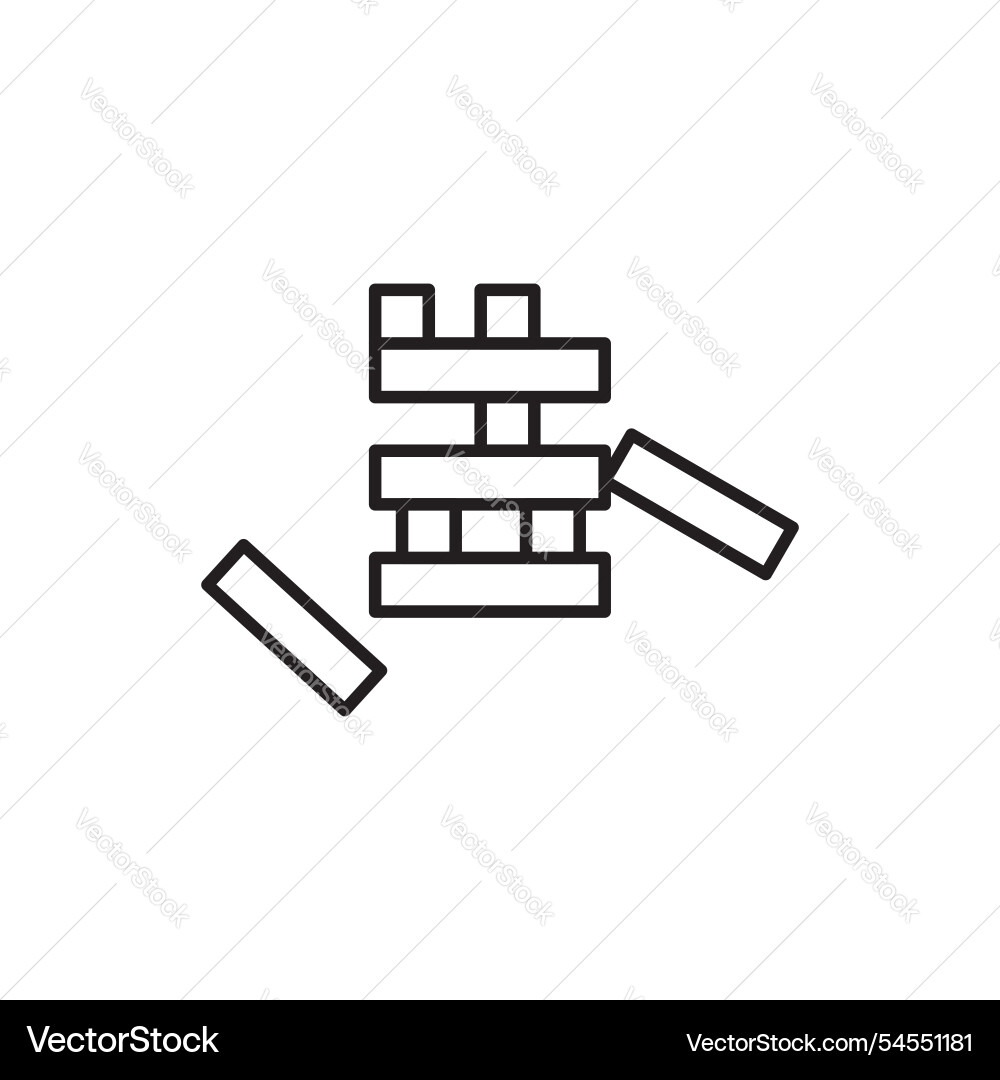 Jenga icon Royalty Free Vector Image - VectorStock