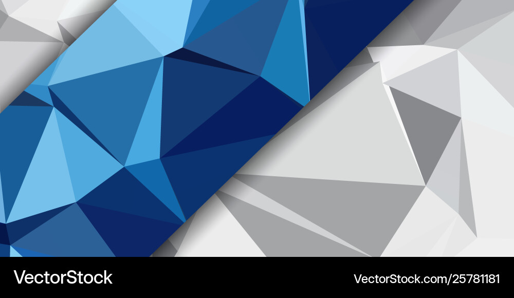 Low poly banner design Royalty Free Vector Image