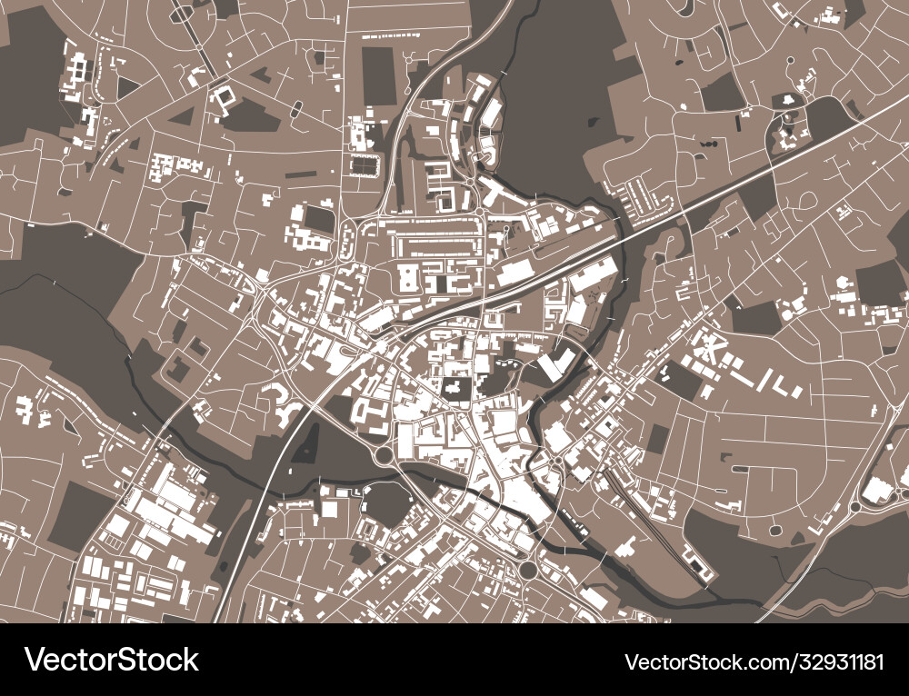 Map city chelmsford england uk Royalty Free Vector Image