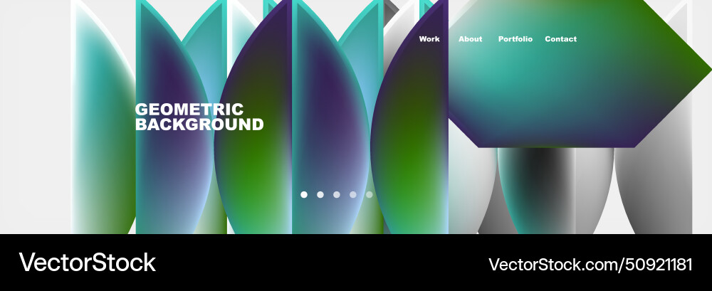 Minimal geometric web site page template design Vector Image