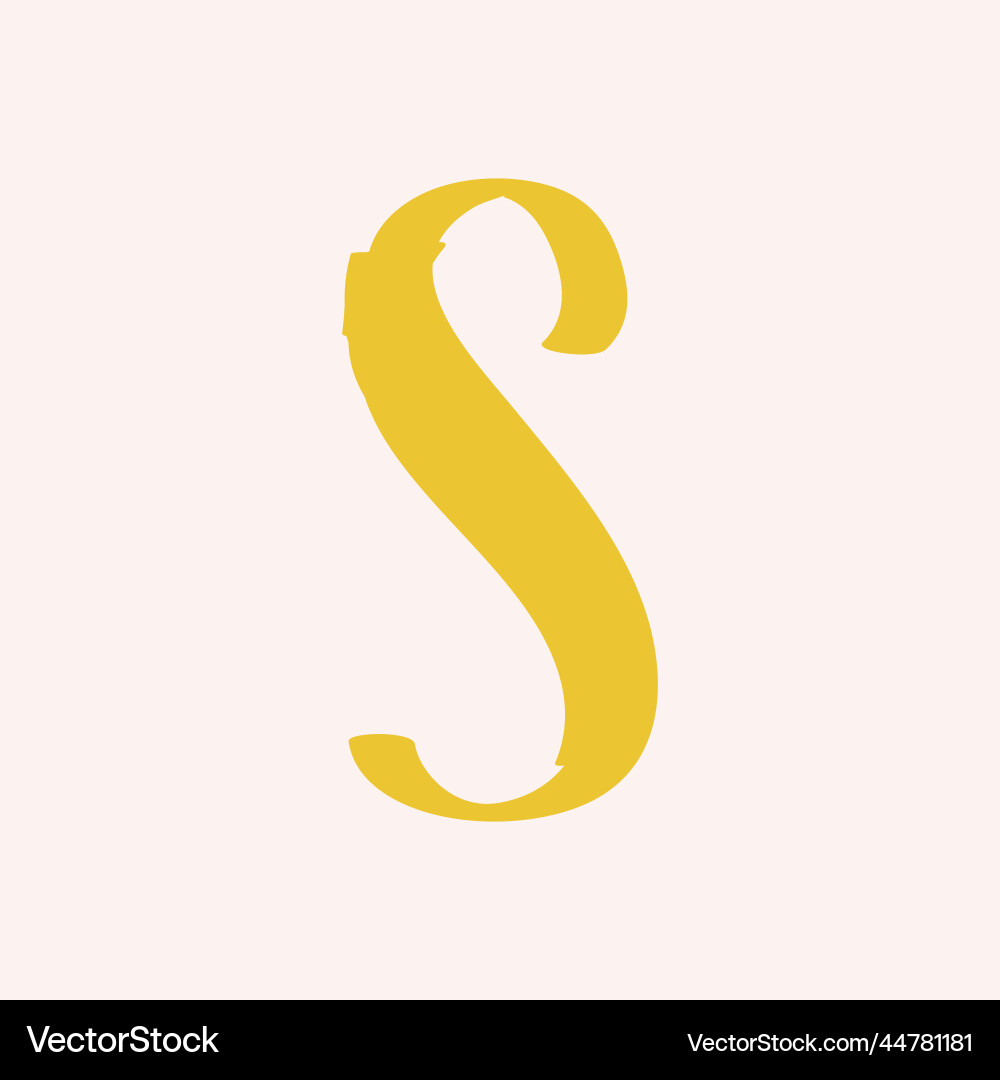 S letter doodle typography Royalty Free Vector Image