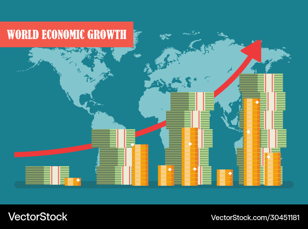 World economic growth concept Royalty Free Vector Image