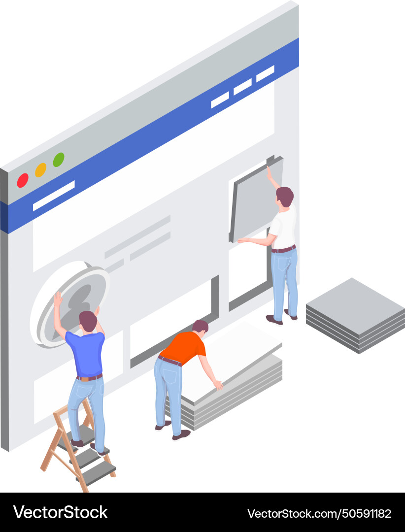 Building social profile composition Royalty Free Vector