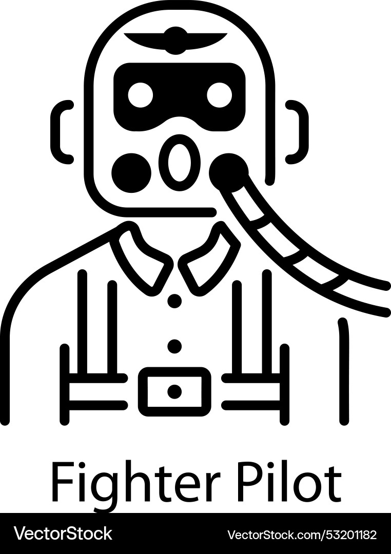 Fighter pilot Royalty Free Vector Image - VectorStock