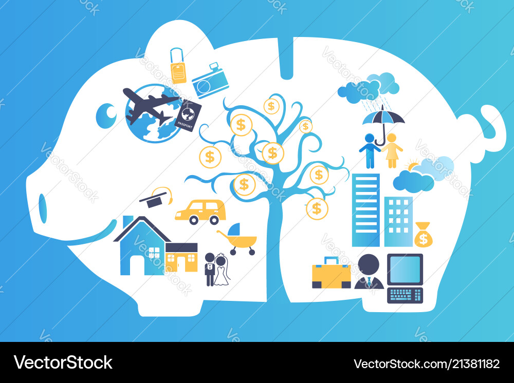 Financial Planning Concepts Royalty Free Vector Image