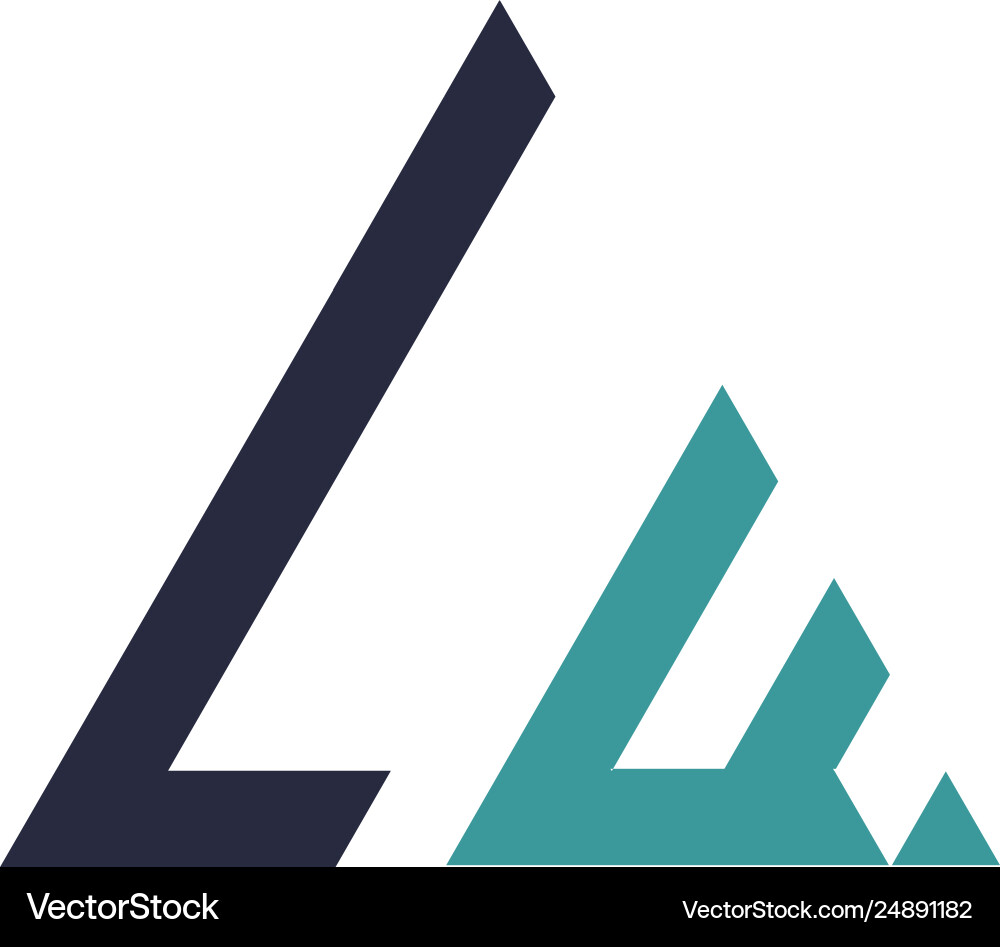 Initial letter triangle logo Royalty Free Vector Image