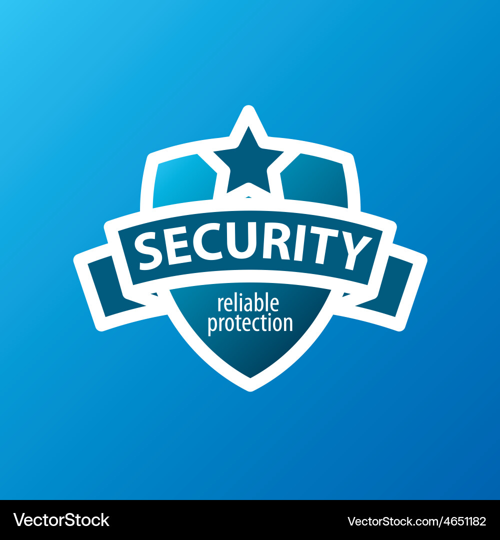 Logo for security services in the form of shield Vector Image