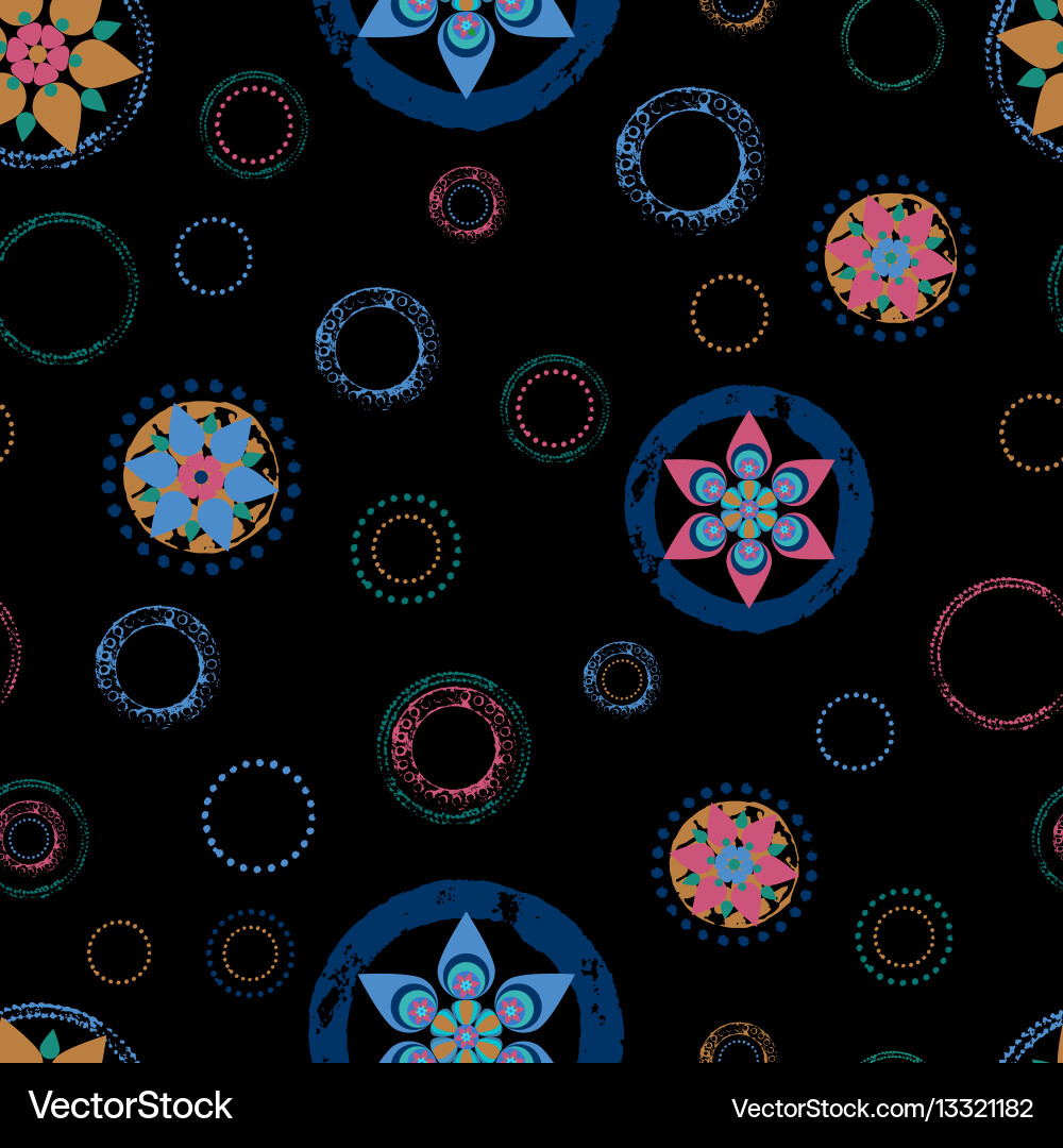 Seamless abstract floral background pattern Vector Image