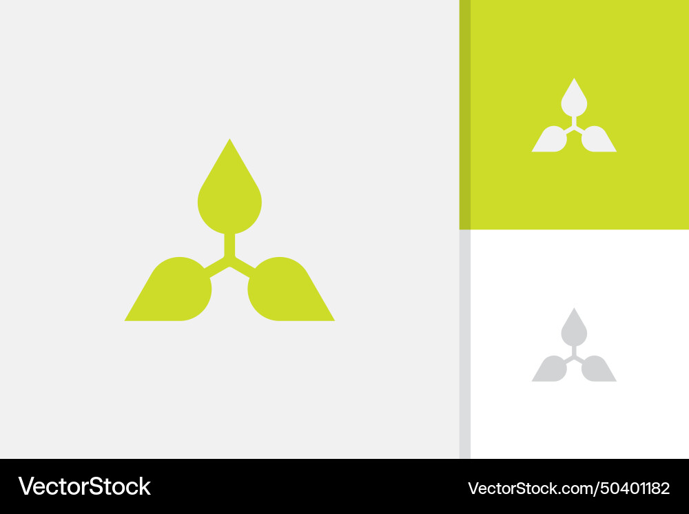 Three leaf logo design template Royalty Free Vector Image