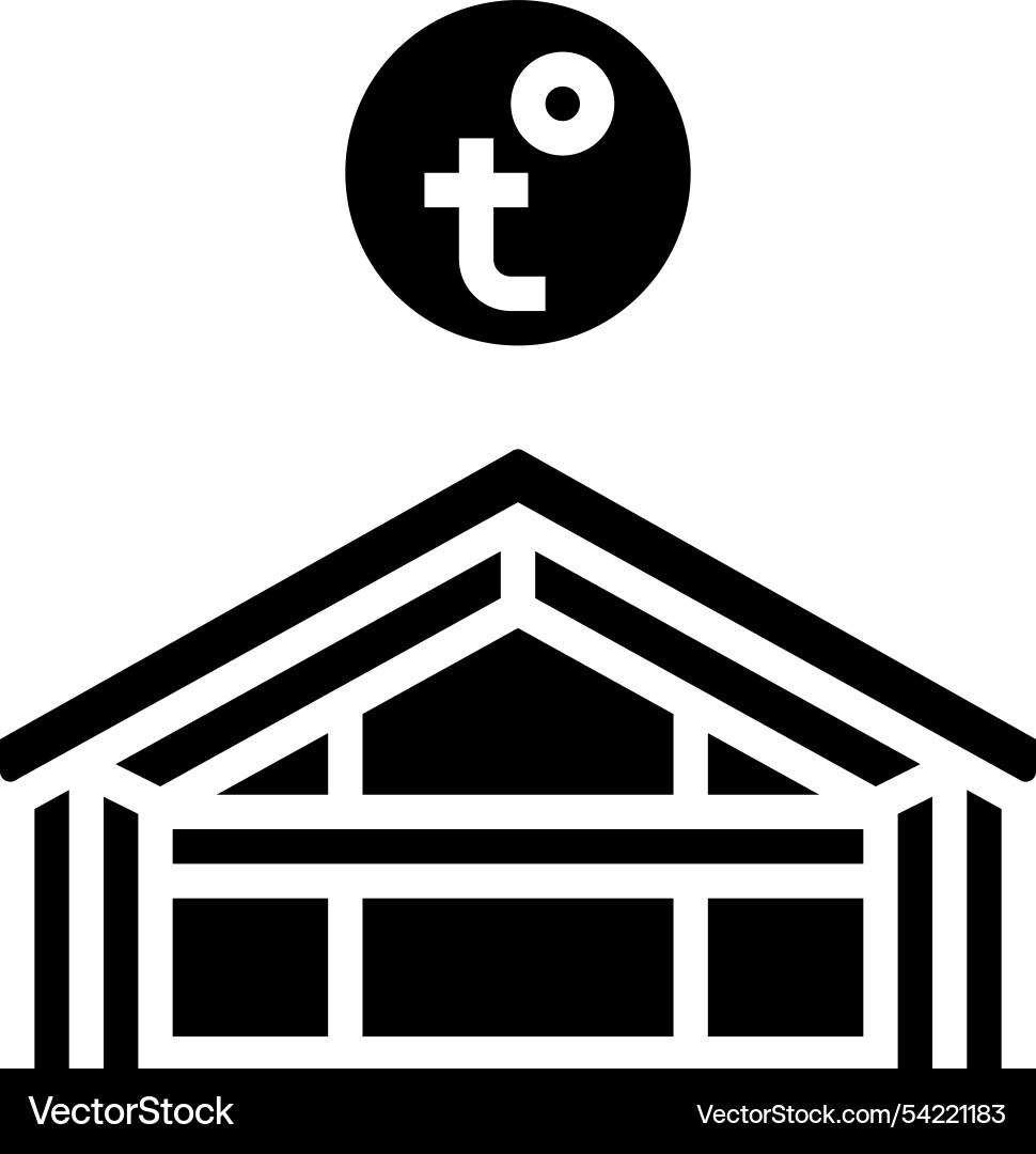 Attic insulation home maintenance glyph icon Vector Image