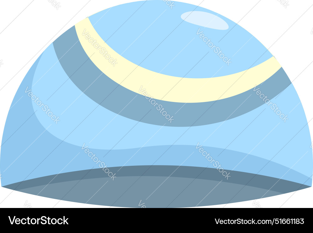Blue swim cap protecting hair while swimming Vector Image
