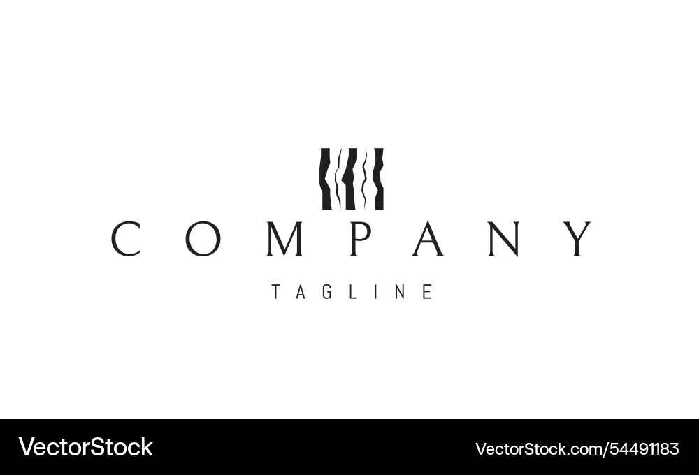 Logo with an abstract image of ancient Royalty Free Vector