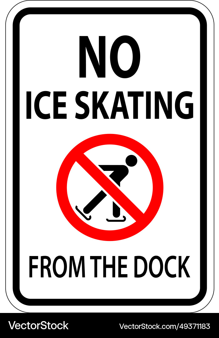 No ice skating sign Royalty Free Vector Image - VectorStock