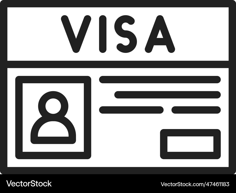 Visa icon image Royalty Free Vector Image - VectorStock