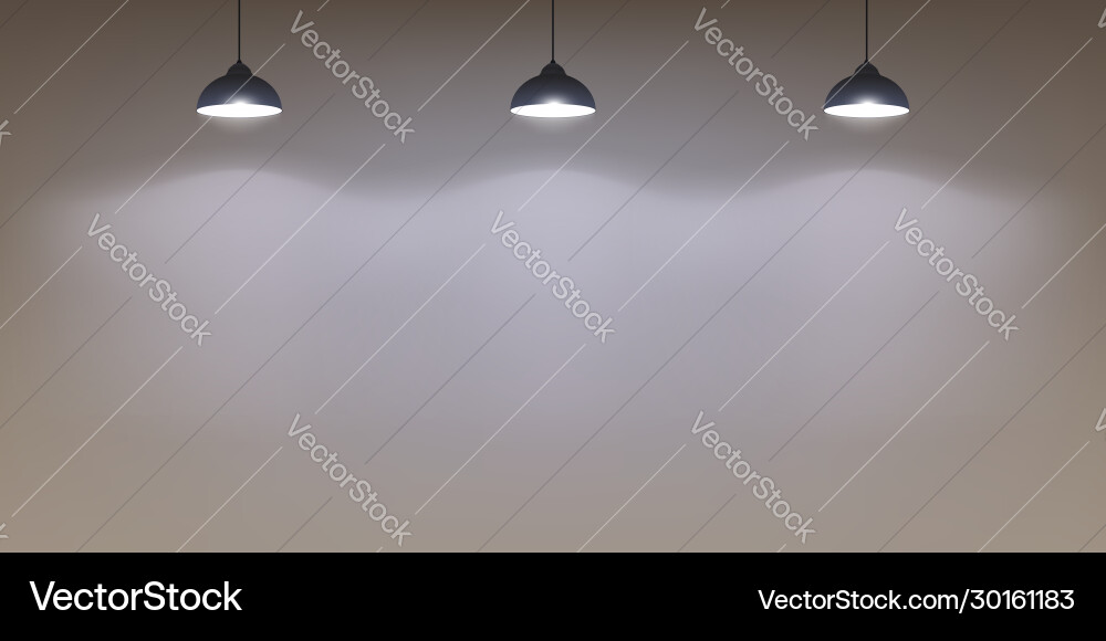 Wall with lights Royalty Free Vector Image - VectorStock