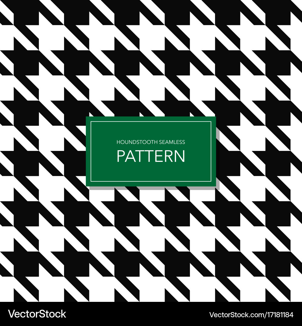 Black and White Houndstooth Pattern Royalty Free Vector