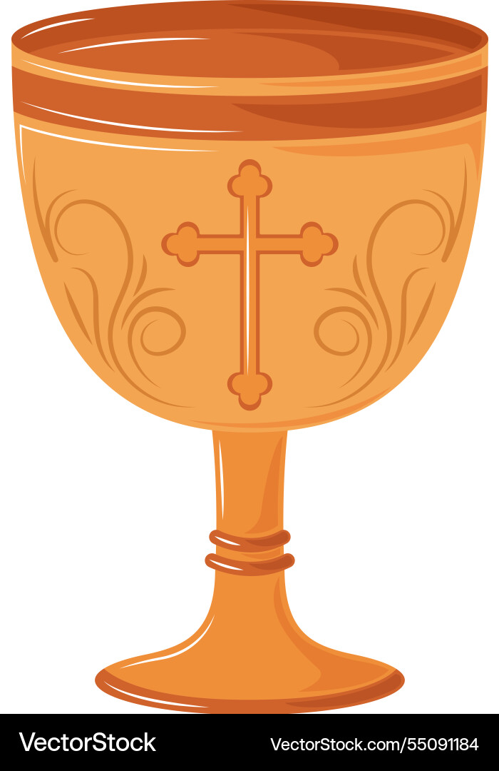 First communion chalice Royalty Free Vector Image