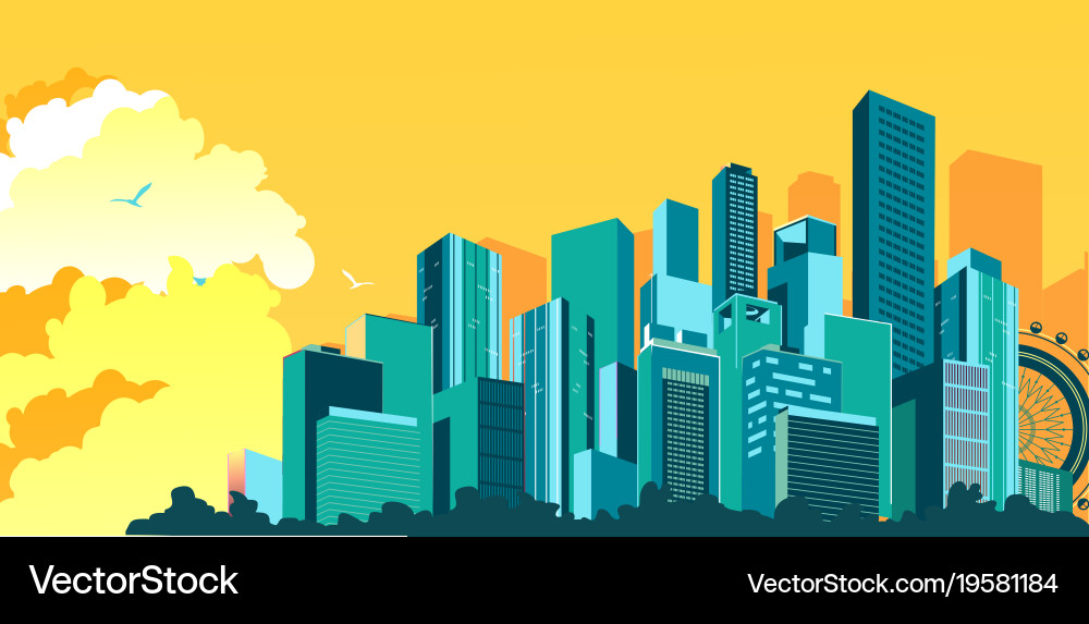 Metropolis abstract city Royalty Free Vector Image