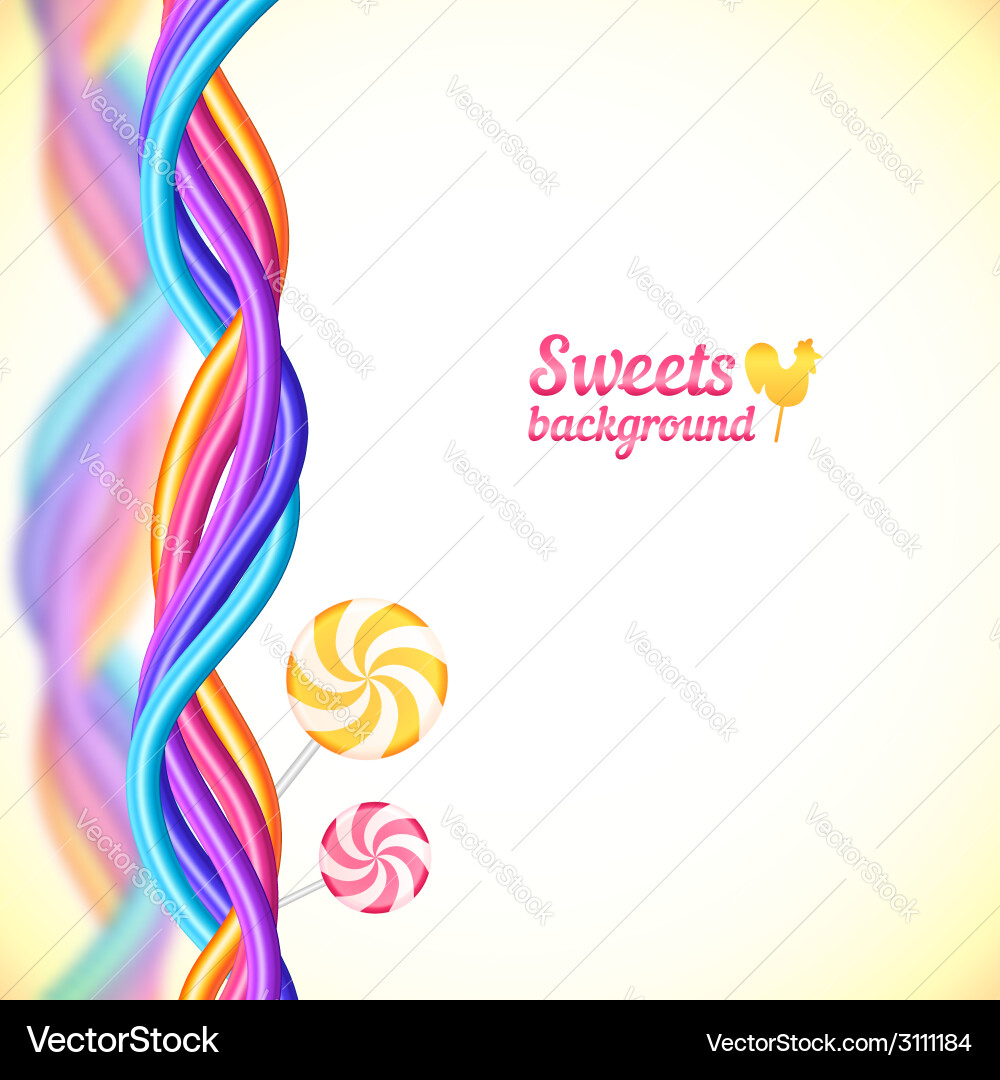 Rainbow Candy Swirl Background Royalty Free Vector Image