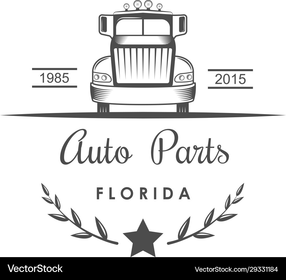 Vintage Auto Parts Emblem Royalty Free Vector Image