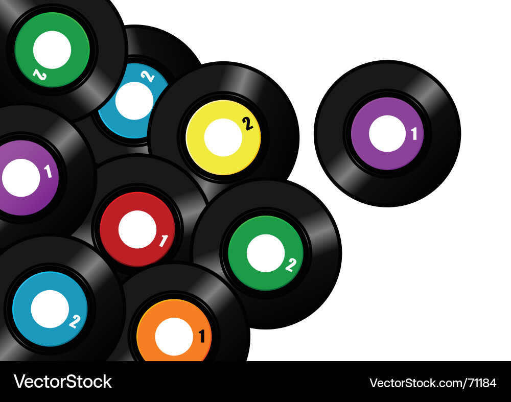 Vinyl Record Collection Royalty Free Vector Image