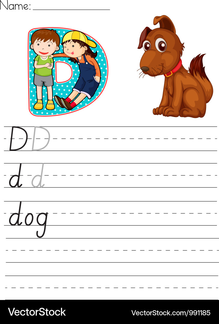 Alphabet worksheet Royalty Free Vector Image - VectorStock