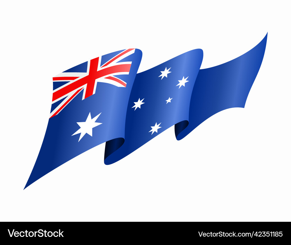 Australian flag wavy abstract background Vector Image