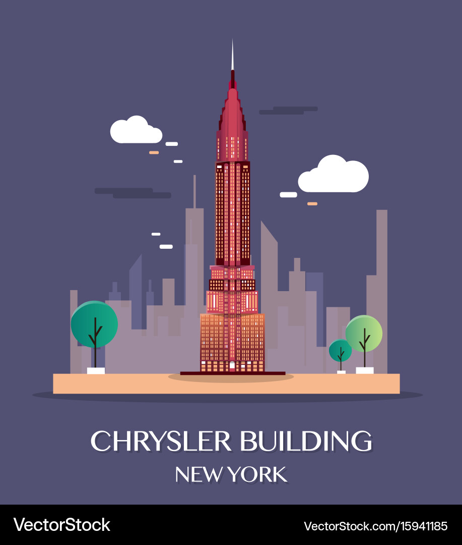 Chrysler building new york Royalty Free Vector Image