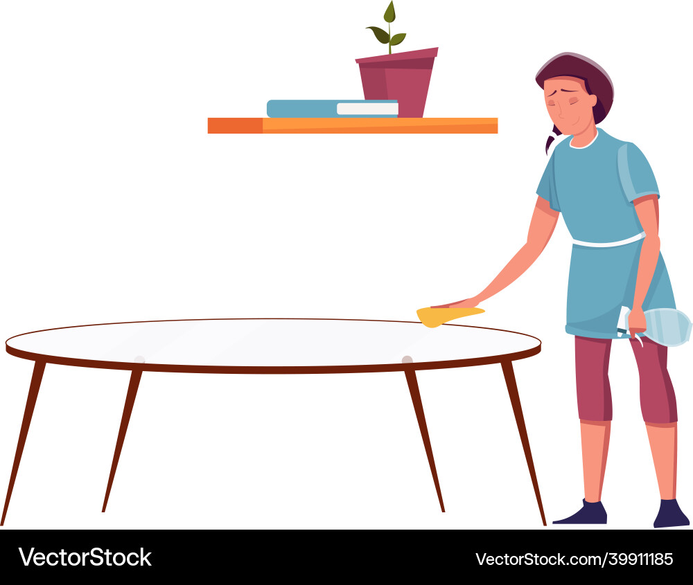 Dusting flat Royalty Free Vector Image - VectorStock