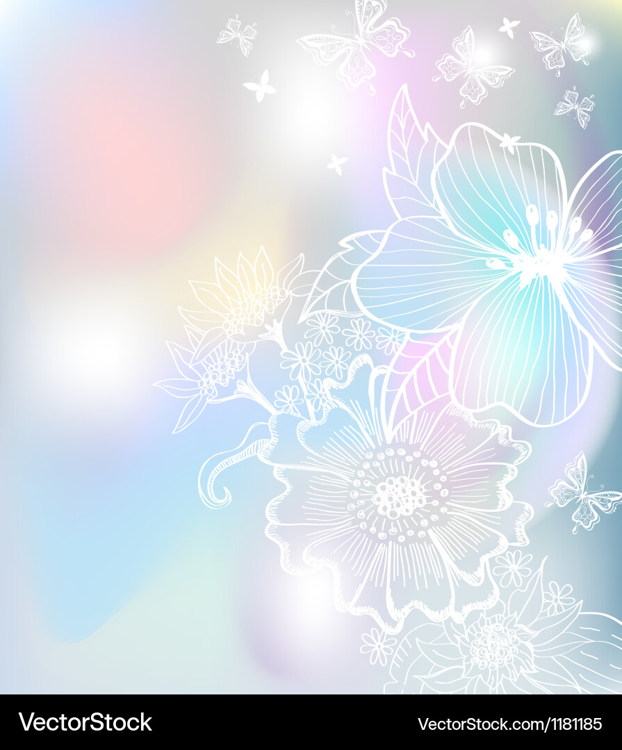 Floral tender card Royalty Free Vector Image - VectorStock