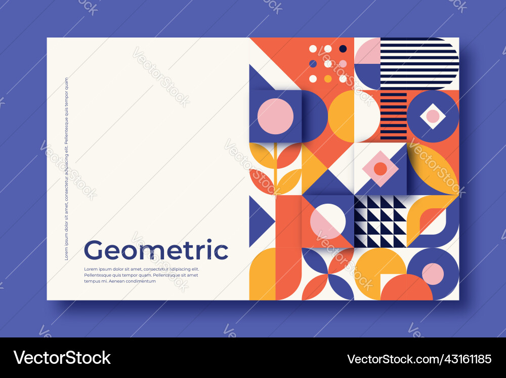 Geometric Square Banner Royalty Free Vector Image