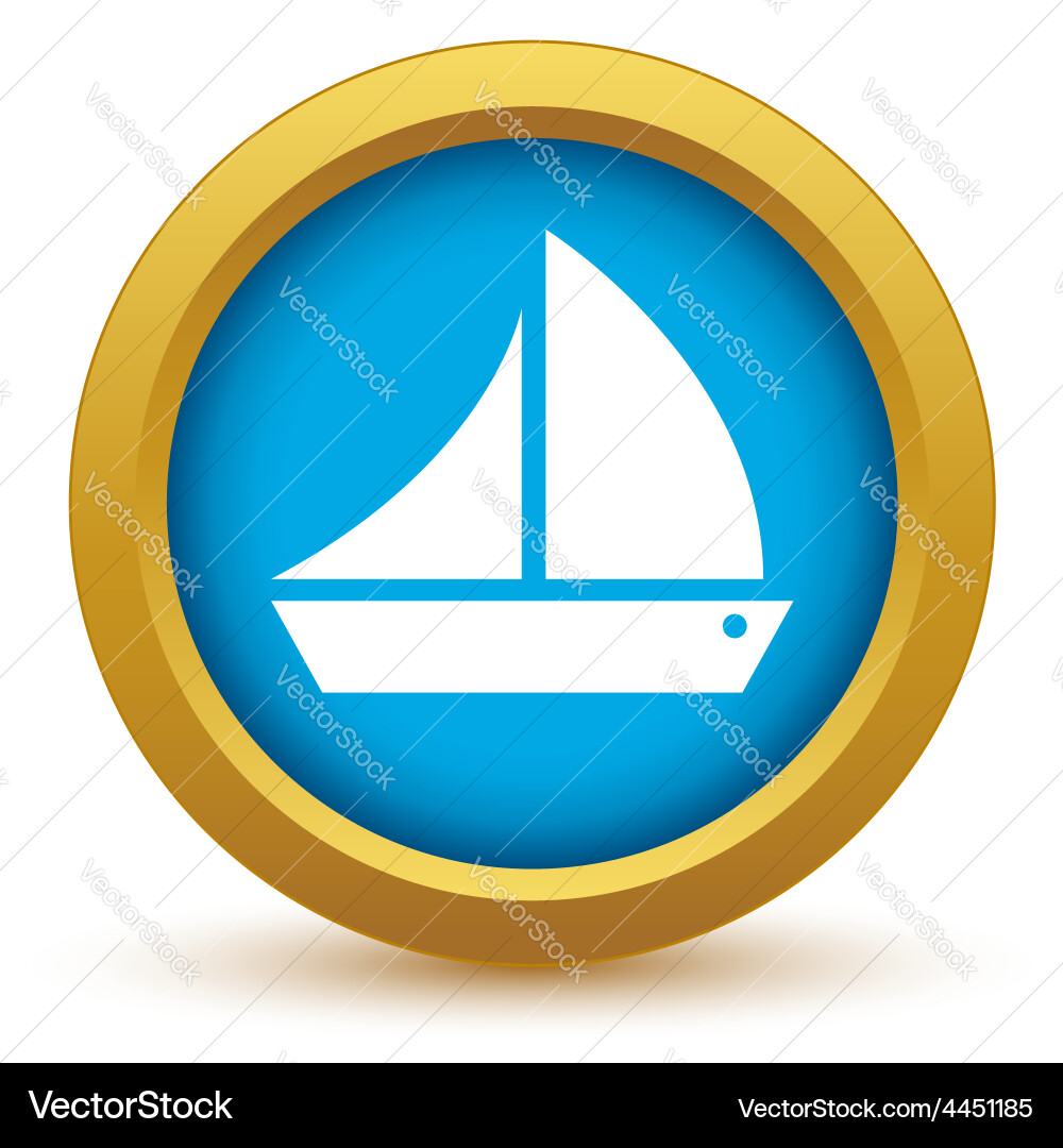 Gold ship icon Royalty Free Vector Image - VectorStock