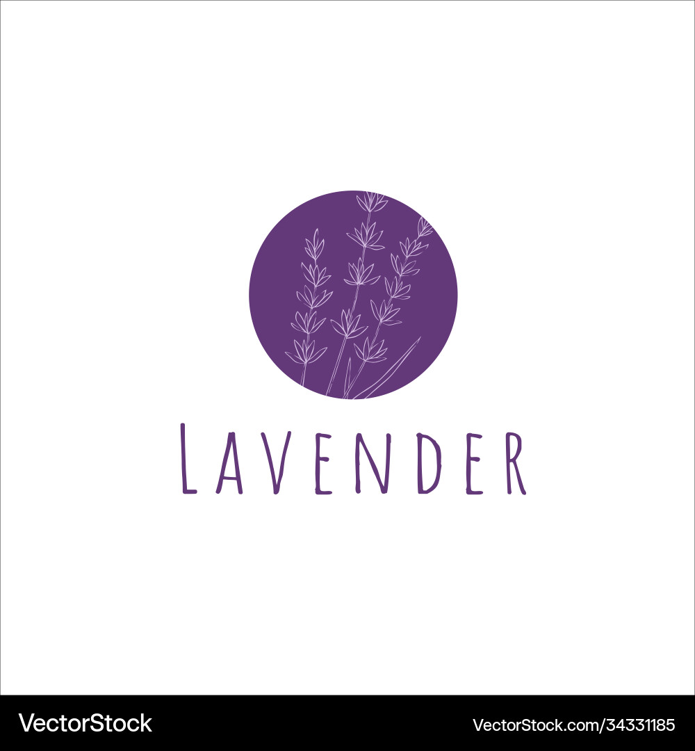 Logo lavender Royalty Free Vector Image - VectorStock