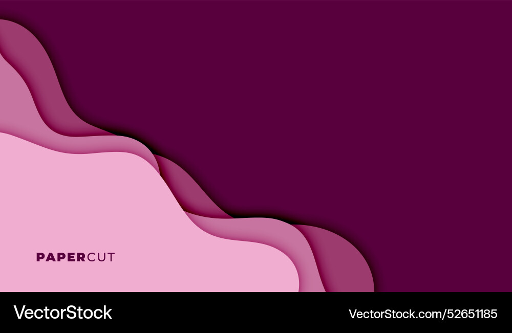 Origami style papercut rounded layout for modern Vector Image