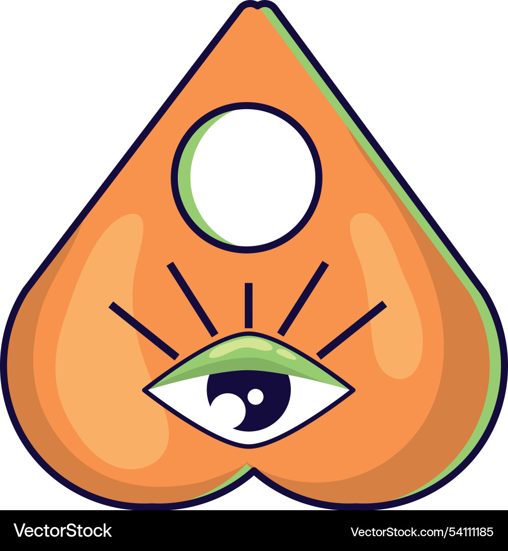 Ouija planchette with eye symbol mystical Vector Image