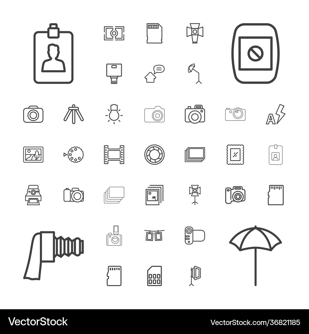 Foto Icons Lizenzfreies Vektorbild - VectorStock