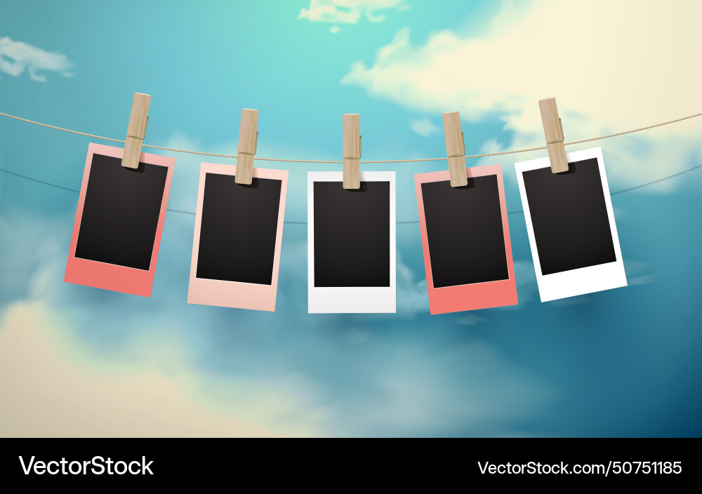 Retro photo frames Royalty Free Vector Image - VectorStock